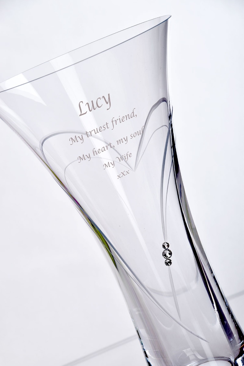 Crystal Vases | Personalised Vases With Engraved Message